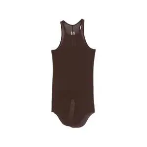 Rick Owens Ribbed Knit Sleeveless Top - Brown