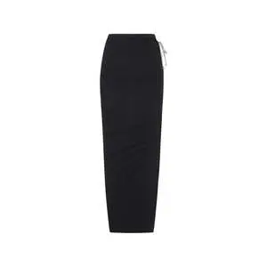 Rick Owens Elasticated Waistband Pencil Skirt - Black