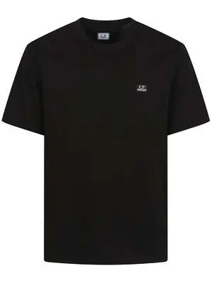 C.P. COMPANY 30/1 Jersey Short Sleeve Logo Patch T-shirt - Black