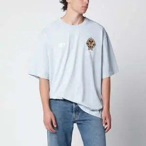 Off-White Light T-shirt With Logo Prints - Blue