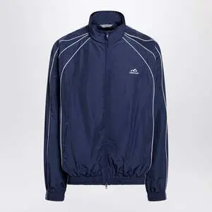 Balenciaga Track Jacket With Printed Motif - Blue