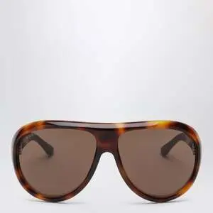 Gucci GUCCI Tortoiseshell Aviator Sunglasses Brown