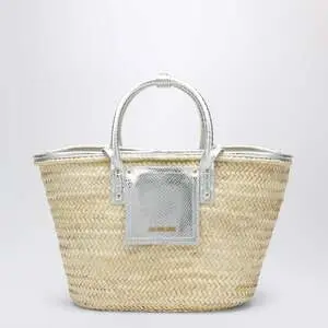 Jacquemus Soli Basket Bag In Natural/ Raffia