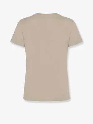 Max Mara Cotton T-shirt With Monogram Embroidery - Multicolor