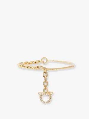 FERRAGAMO Brass Bracelet With Gancini Detail - Multicolor