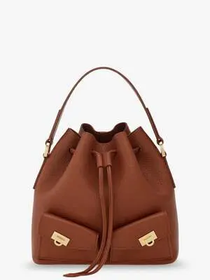FERRAGAMO Leather Bucket Bag - Multicolor