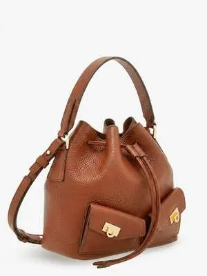 FERRAGAMO Leather Bucket Bag