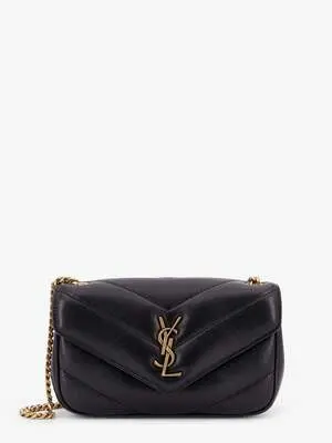 Saint Laurent Saint Laurent Loulou Mini Leather Crossbody Bag With Chevron Stitching Multicolor