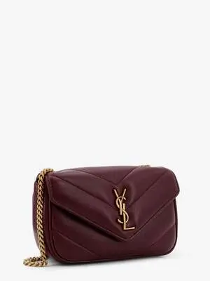 Saint Laurent Loulou Mini Crossbody Bag With Chevron Stitching - Multicolor