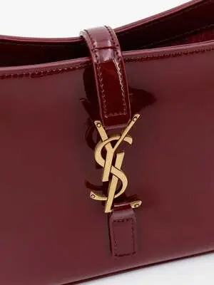 Saint Laurent Le 5 À 7 Bordeaux Patent Leather Shoulder Bag - Multicolor