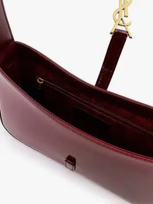 Saint Laurent Le 5 À 7 Bordeaux Patent Leather Shoulder Bag - Multicolor
