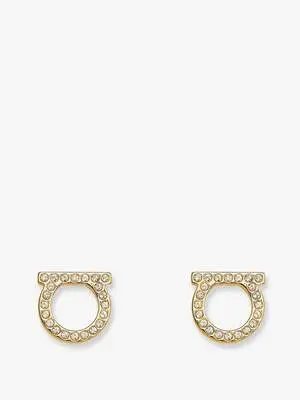 FERRAGAMO Gancini Crystal Earrings