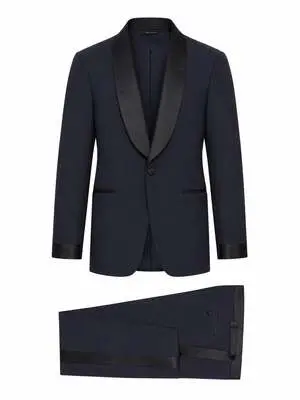 TOM FORD Single Breasted Tuxedo With Silk Inserts - Multicolor