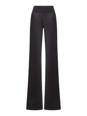 Rick Owens RICK OWENS Silk Bias Flare Trousers Black