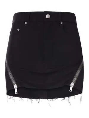 Rick Owens Wool Banana Miniskirt