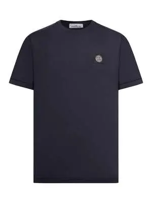 Stone Island Short-sleeve T-shirt With Compass Patch - Blue