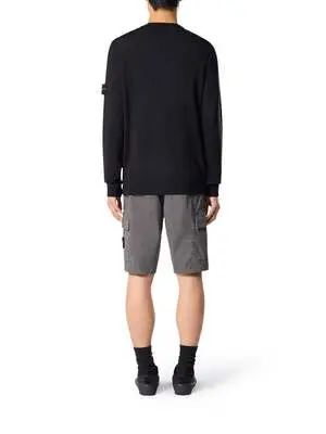 Stone Island Lightweight Pure Wool Crew Neck Sweater - Black