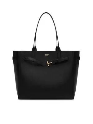 TOM FORD Medium Audrey Hammered Leather Bag - Black