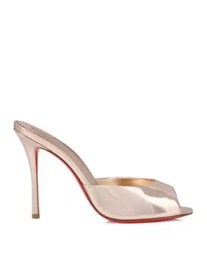 CHRISTIAN LOUBOUTIN Me Dolly Mules In Laminated Leather - Pink