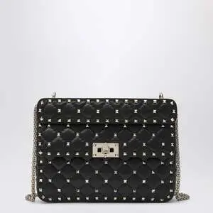 Valentino Garavani Valentino Garavani Medium Rockstud Spike Bag In Nappa Leather Black