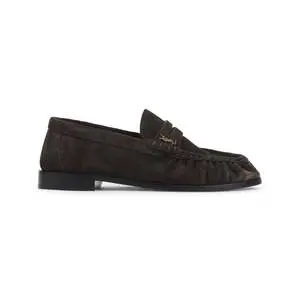Saint Laurent Le Loafer Suede Loafers - Brown
