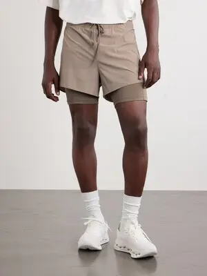 On 2-in-1 Layered Recycled-shell Shorts