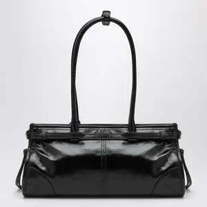 Prada Bonnie Medium Handbag In Calfskin Leather - Black