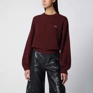 ROTATE BY BIRGER CHRISTENSEN Wool And Cashmere Cable Knit Sweater - Red