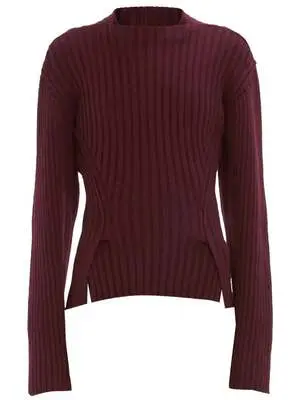 Victoria Beckham VICTORIA BECKHAM Ribbed Merino Wool Jumper Multicolor