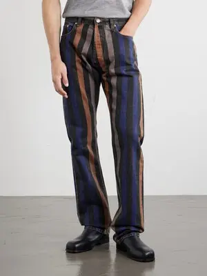 Versace Straight-leg Striped Jeans