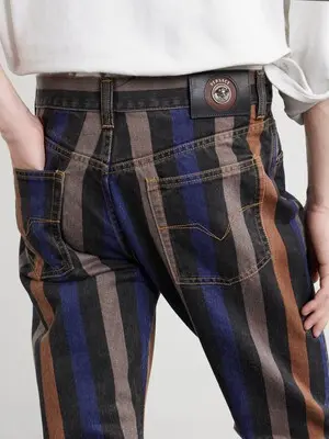 Versace Straight-leg Striped Jeans