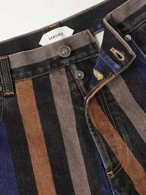 Versace Straight-leg Striped Jeans