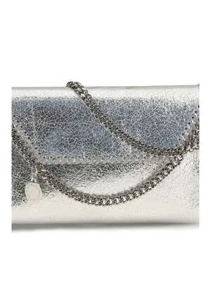 Stella McCartney Falabella Shoulder Bag In Metallic Fabric - Silver