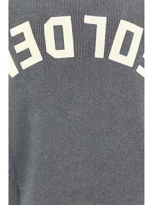 GOLDEN GOOSE V-neck Cardigan With Monogram Lettering - Gray