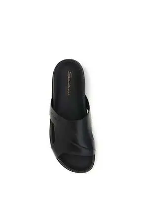 Santoni Leather Slippers