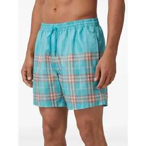 Burberry Check Swim Shorts - Blue