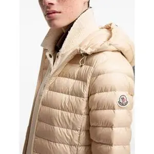 Moncler Quilted Bouclé Trim Jacket - Cream