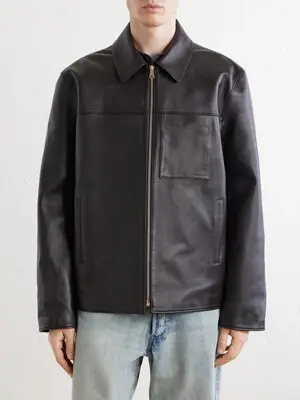 Paul Smith Leather Zip-up Jacket