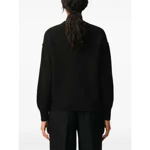 AMI Paris Felted Merino Wool Crew Neck Sweater With De Coeur Intarsia