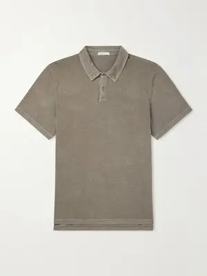 JAMES PERSE Supima Cotton-jersey Polo Shirt - Green