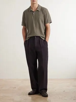 JAMES PERSE Supima Cotton-jersey Polo Shirt - Green
