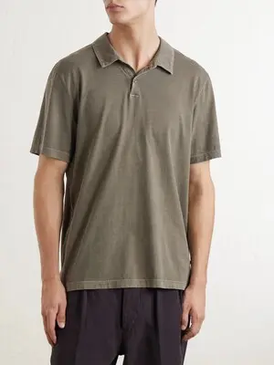 JAMES PERSE Supima Cotton-jersey Polo Shirt - Green