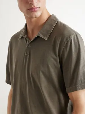 JAMES PERSE Supima Cotton-jersey Polo Shirt - Green