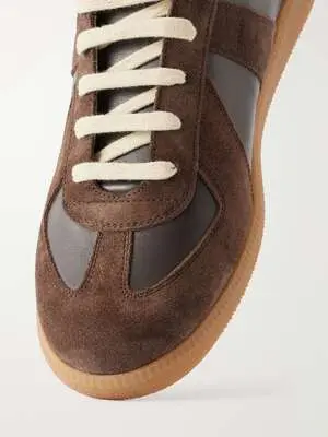 MAISON MARGIELA Replica Leather And Suede Sneakers