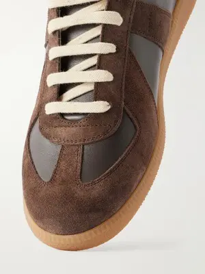 MAISON MARGIELA Replica Leather And Suede Sneakers