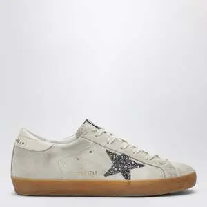 GOLDEN GOOSE Super-star Sneakers With Glitter Star - Cream