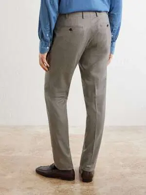 Canali Slim-fit Wool-flannel Suit Trousers