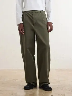 JIL SANDER Straight-leg Cotton-drill Trousers
