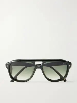 JACQUES MARIE MAGE Leonard Aviator Sunglasses - Black