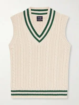 DRAKE'S Cricket Knitted Vest - Neutrals